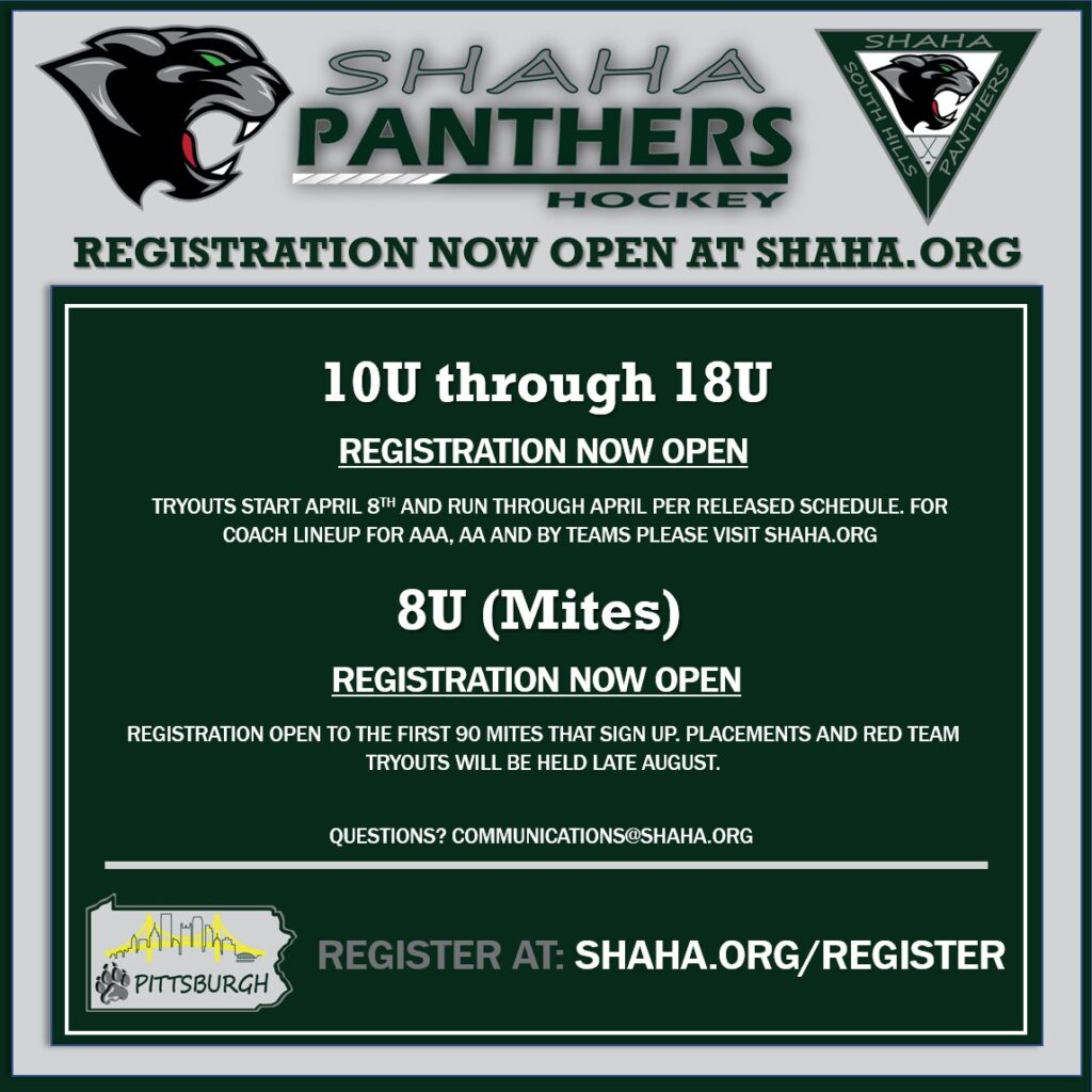 Schedule - South Hills Amateur Hockey Association